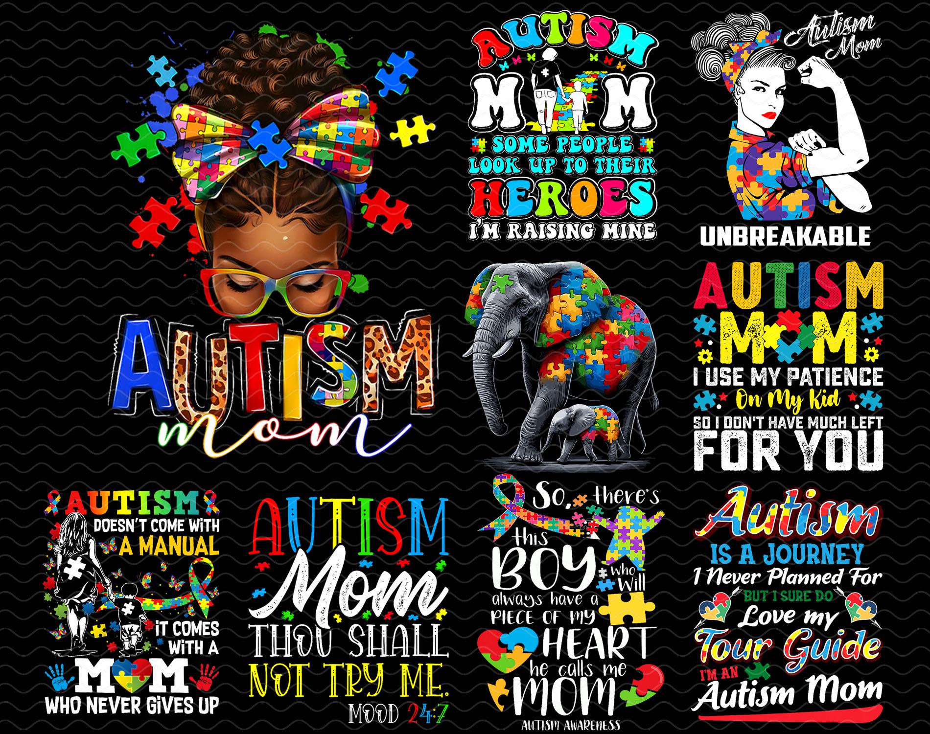Autism Mom Png Bundle, Autism Mom Life Png, Autism Awareness Png, Mama ...