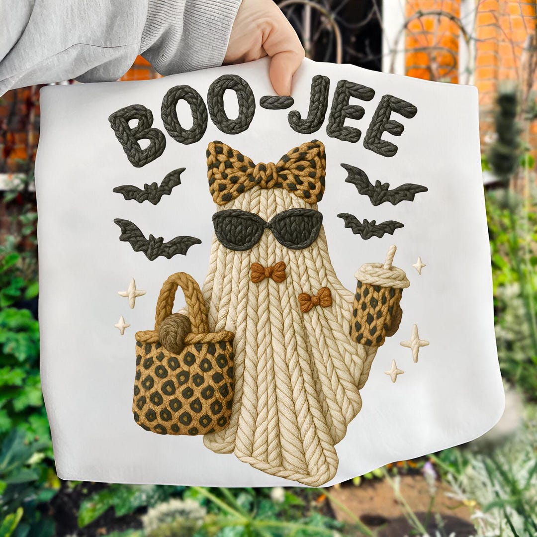 Latch Hook Garn Ghost Coffee PNG Design, Faux Cute Boo In Boojee ...
