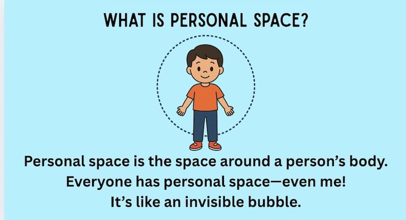 Personal Space Social Story for Kids | 7-page Printable With Visuals ...