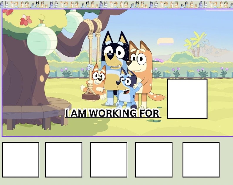 Bluey Token Board for Kids | Printable Behavior Chart With 8 Tokens ...