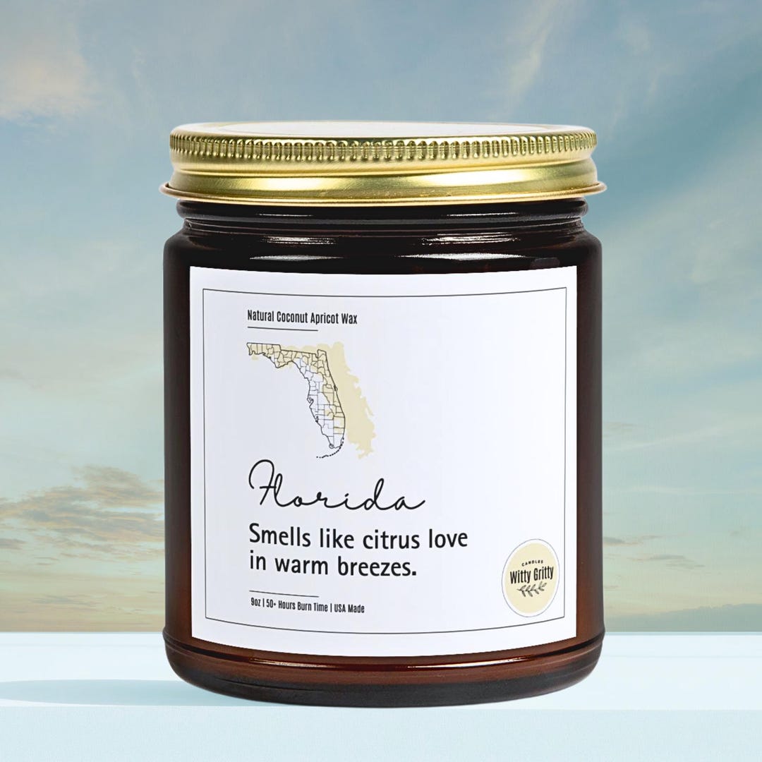 Florida Scented Candle, Florida Home Decor, Housewarming Gift for Her ...