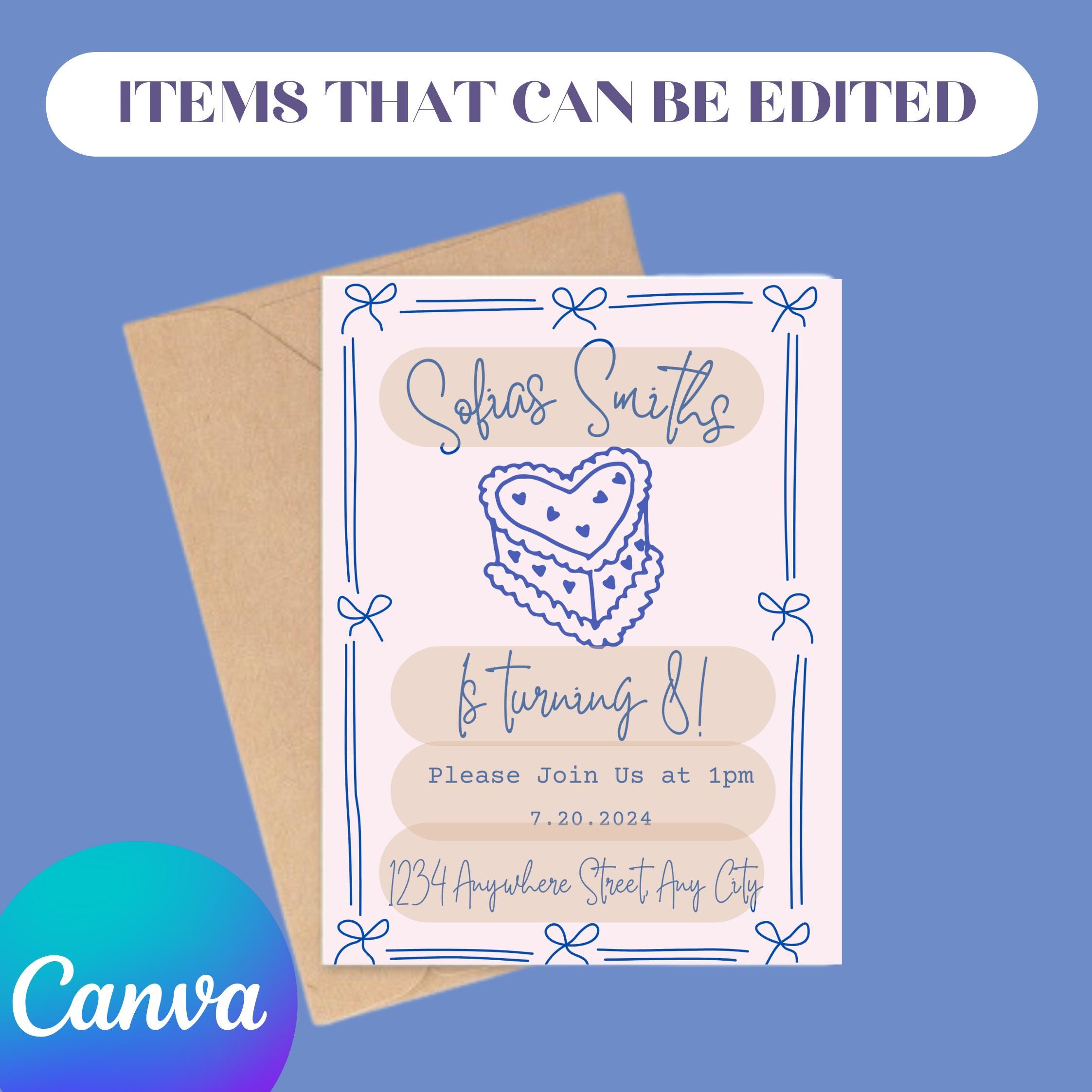 Digital Download/ Printable Girls Birthday Card - Etsy