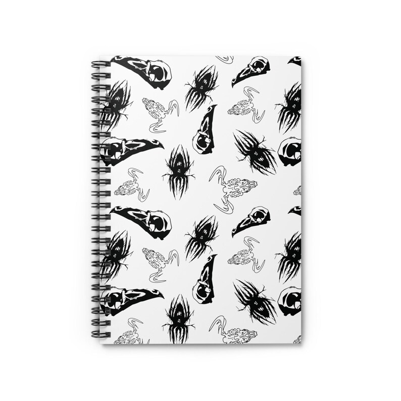 Gothic Spiral Notebook Dark Aesthetic Journal, Perfect for Art Lovers, Spooky Gift, Halloween ...