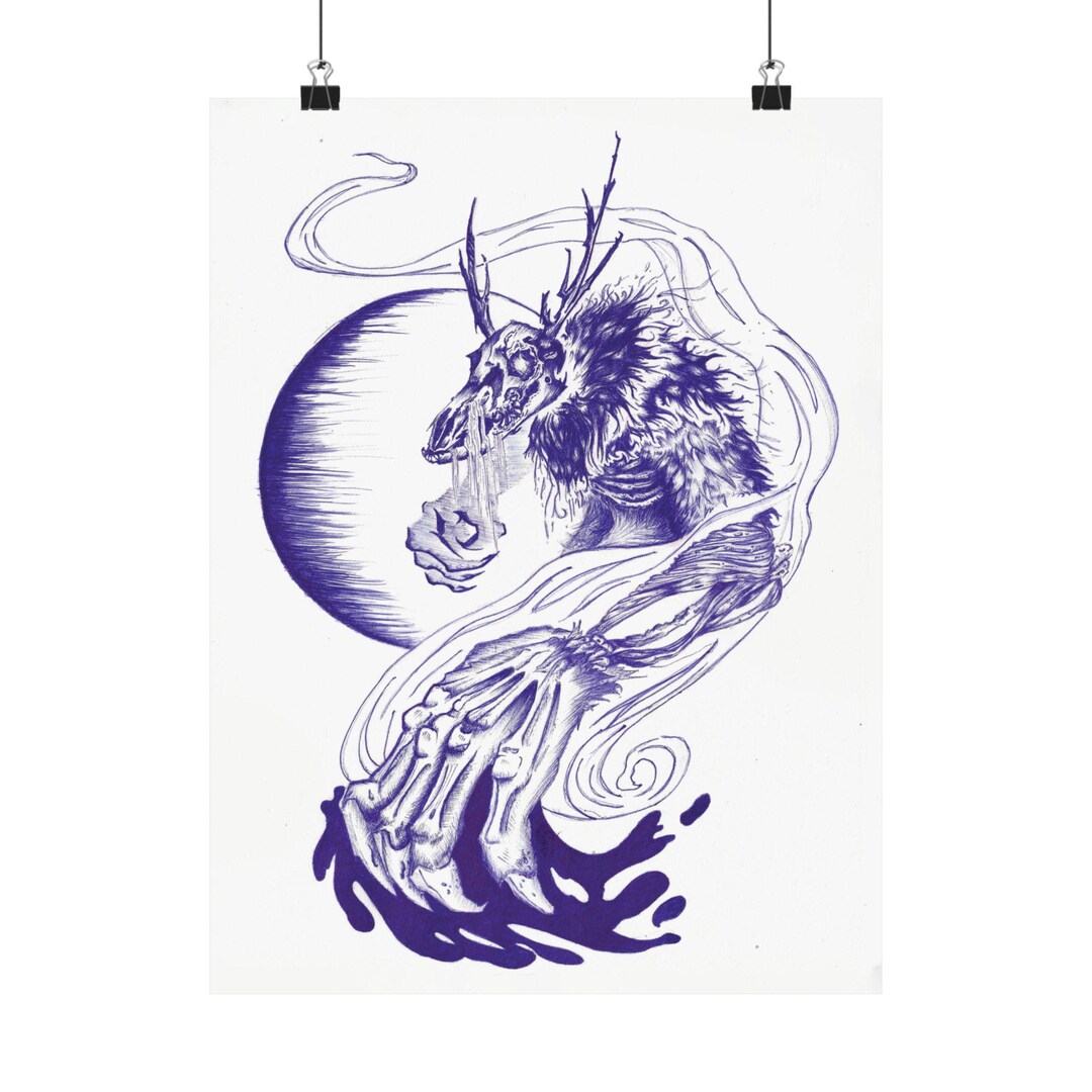 Wendigo Wall Poster Mystical Creature Matte Vertical Posters, Fantasy ...