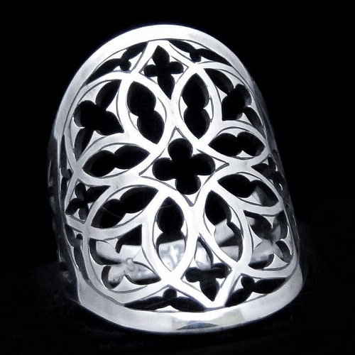 Sterling Silver Cathedral Ring Medieval Gothic Architecture - Etsy