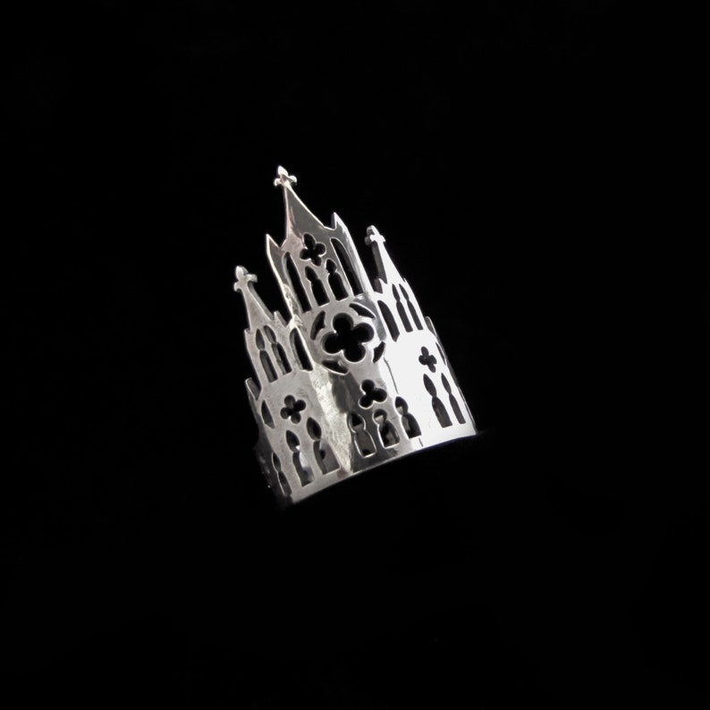 Sterling Silver Cathedral Ring Medieval Gothic Architecture - Etsy