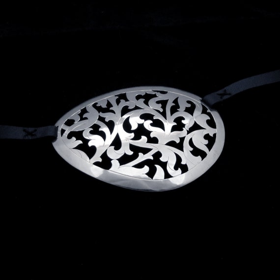 Sterling Silver and Leather Eyepatch Steampunk Masquerade - Etsy