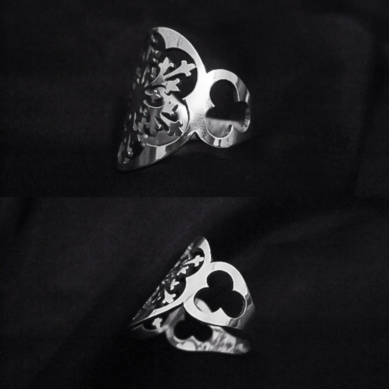 Sterling Silver Large Snowflake Statement Ring Winter Snow | Etsy