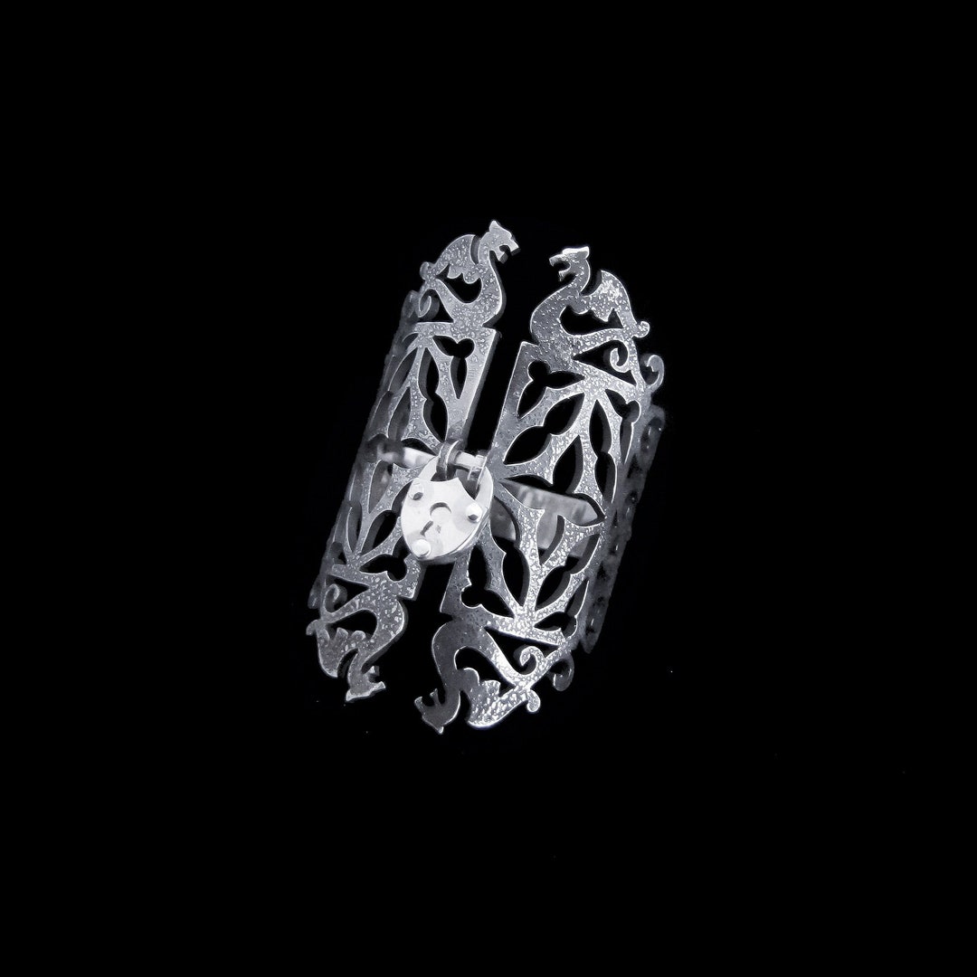 Sterling Silver Cemetery Gates Ring - Gothic Medieval Cathedral Doors ...