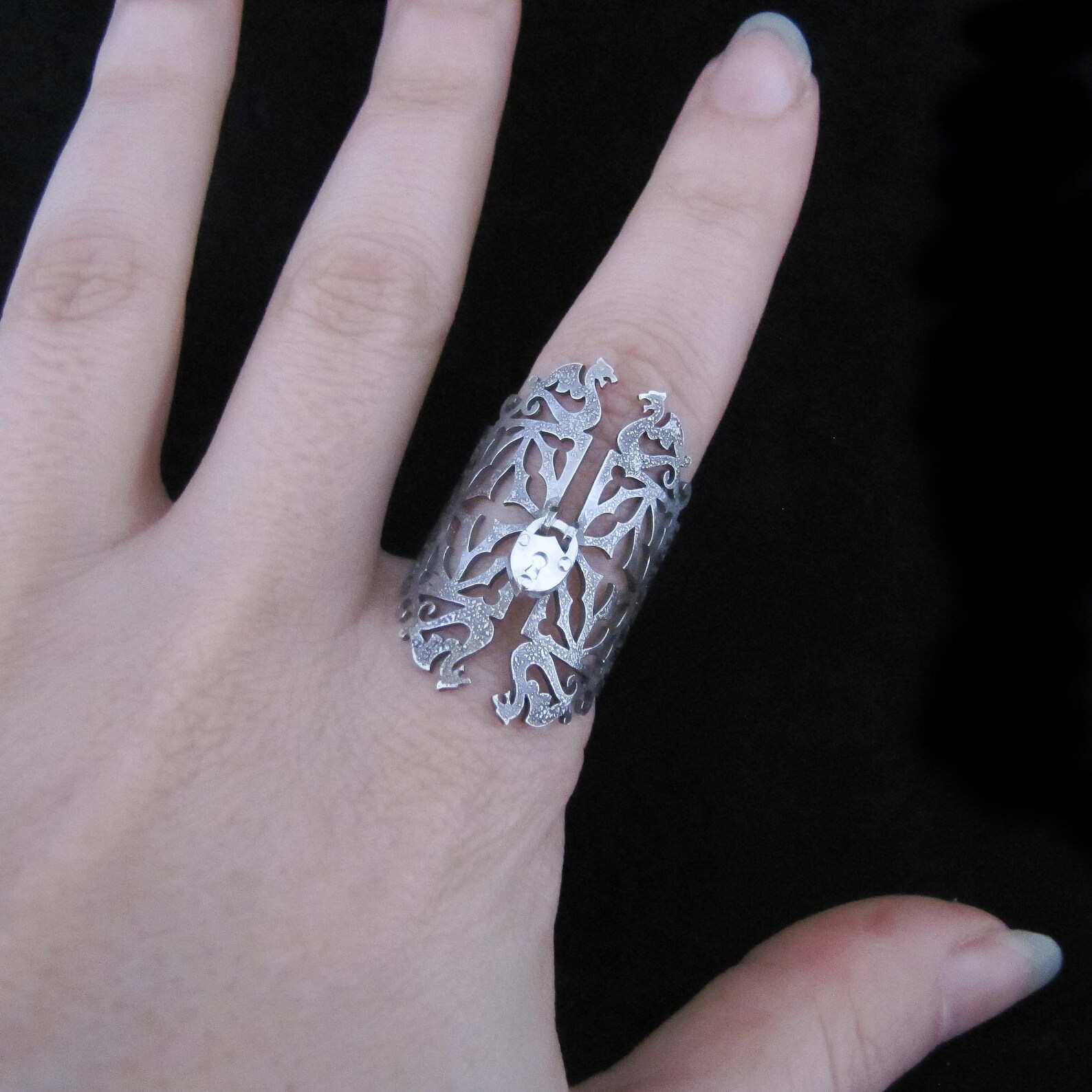 Sterling Silver Cemetery Gates Ring - Gothic Medieval Cathedral Doors ...