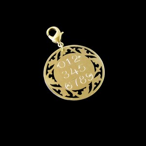 Fancy Custom Personalised Cat Pet ID Tag - Gold Brass - LORD KITTINGTON ...