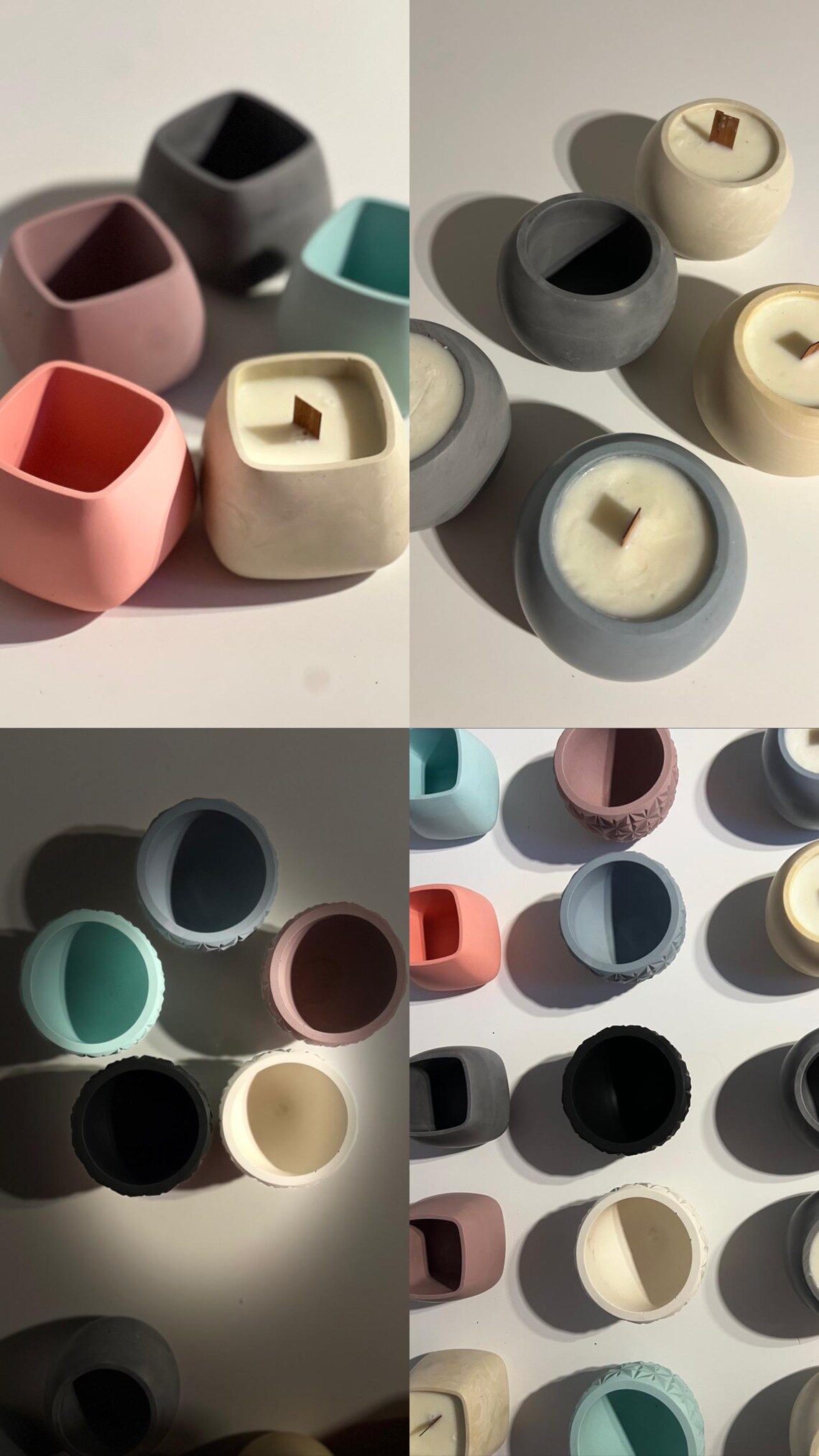 Handmade Container and Scented Candle With Wood Crackling Wick ...