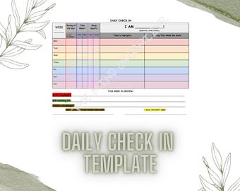 Daily Mental Health Tracker || Therapy Pages || Daily Check-in Mental ...