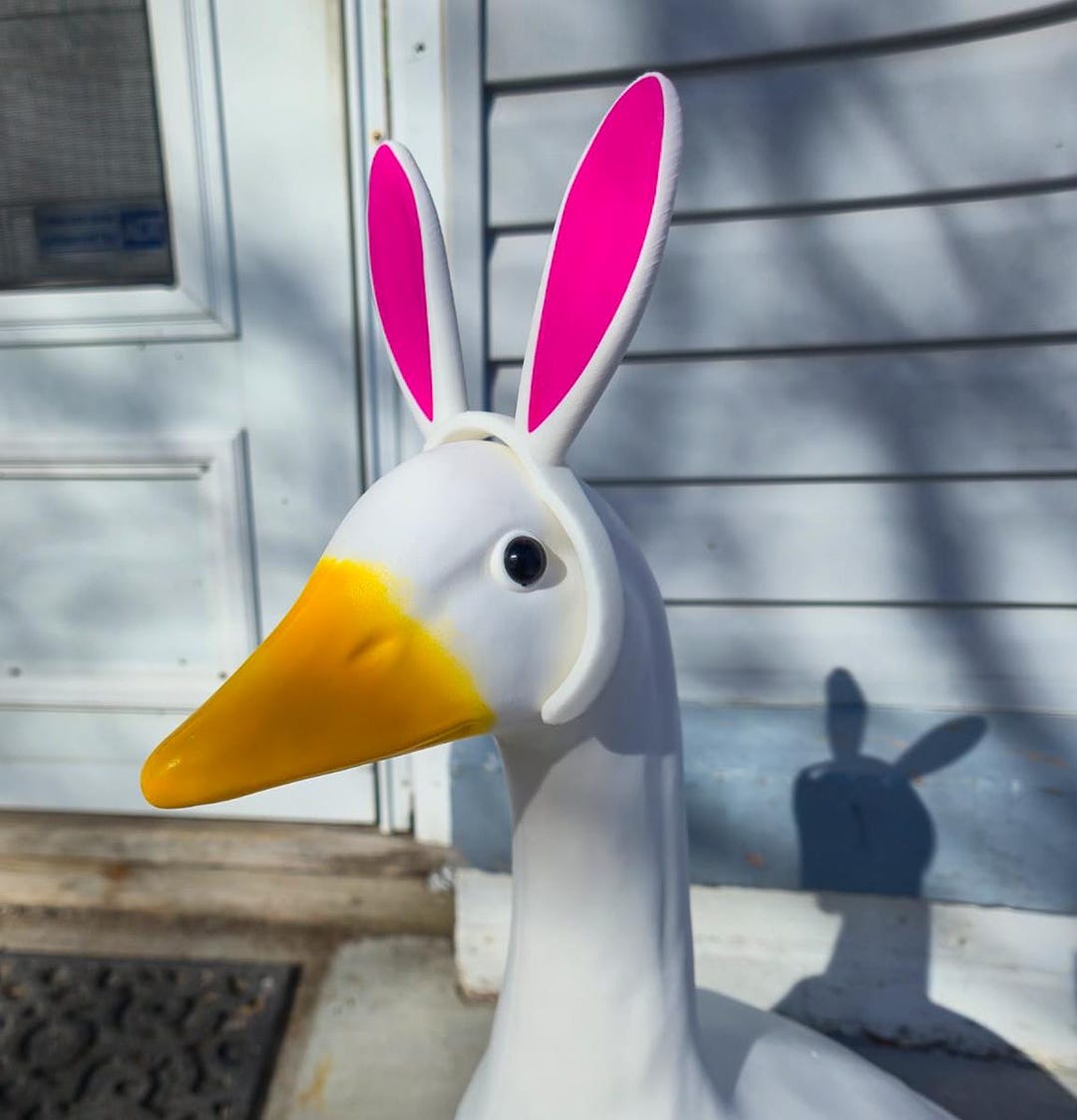 3" Porch Goose or 2-pack of 1" Desk Goose Bunny Ears Headband ...