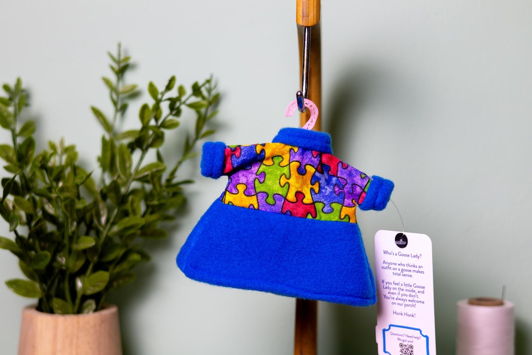 Autism Awareness Outfit for 7-inch Desk Goose With Posable Wings - Etsy