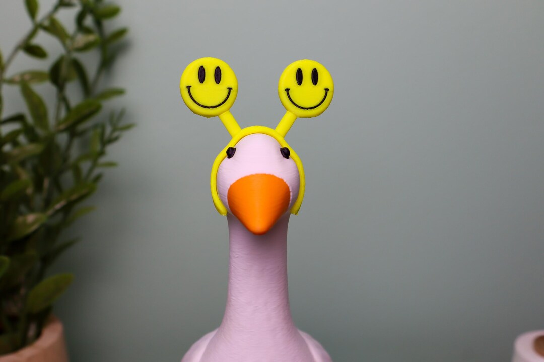Smiley Headband for Goose: 3D Printed, Porch & Desk Decor, Eco-friendly ...