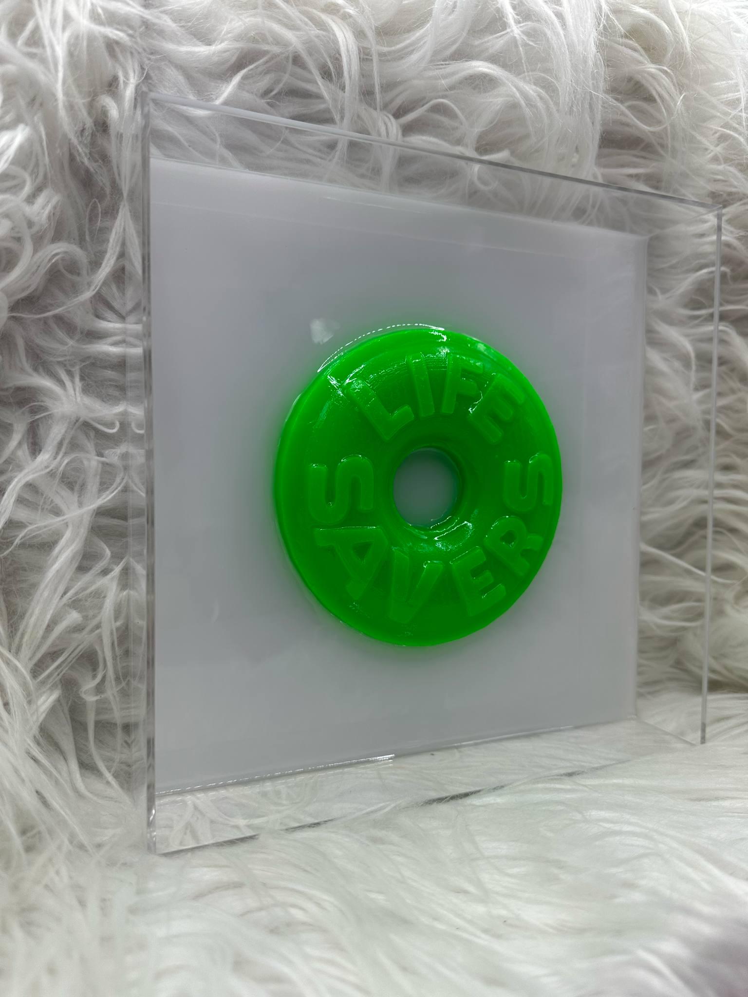 STANDALONE Framed Neon Life Saver - Candy Art - Resin Life Saver ...