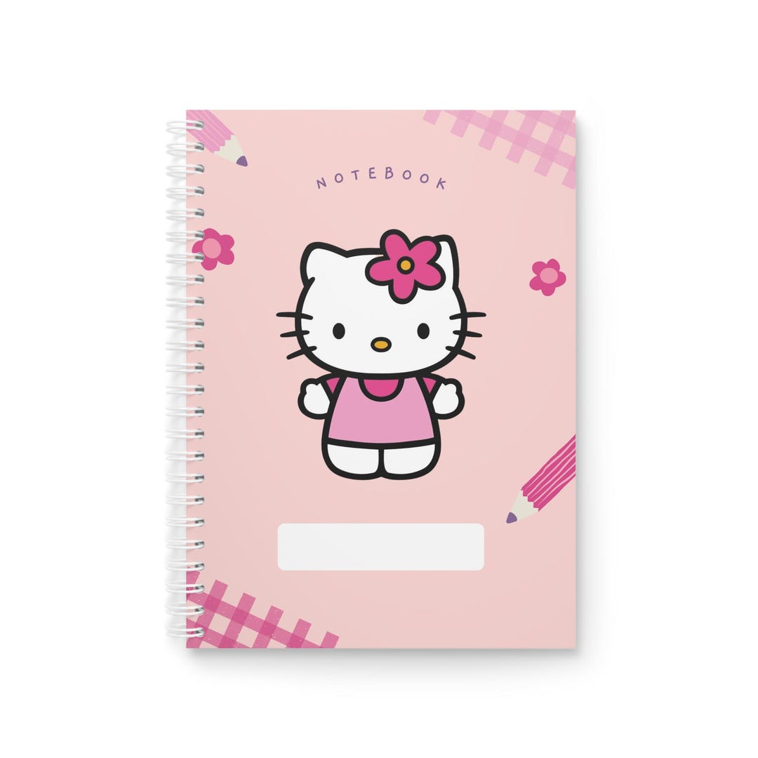 Hello Kitty Spiral Bound Notebook, Cute Pink Kitty Design, Back to ...