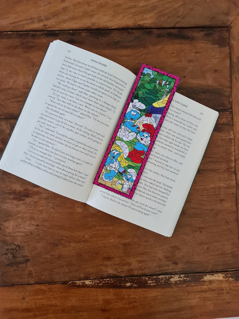 Smurfs Bookmark, Smurfette, Papa Baby Greedy Smurf - Etsy