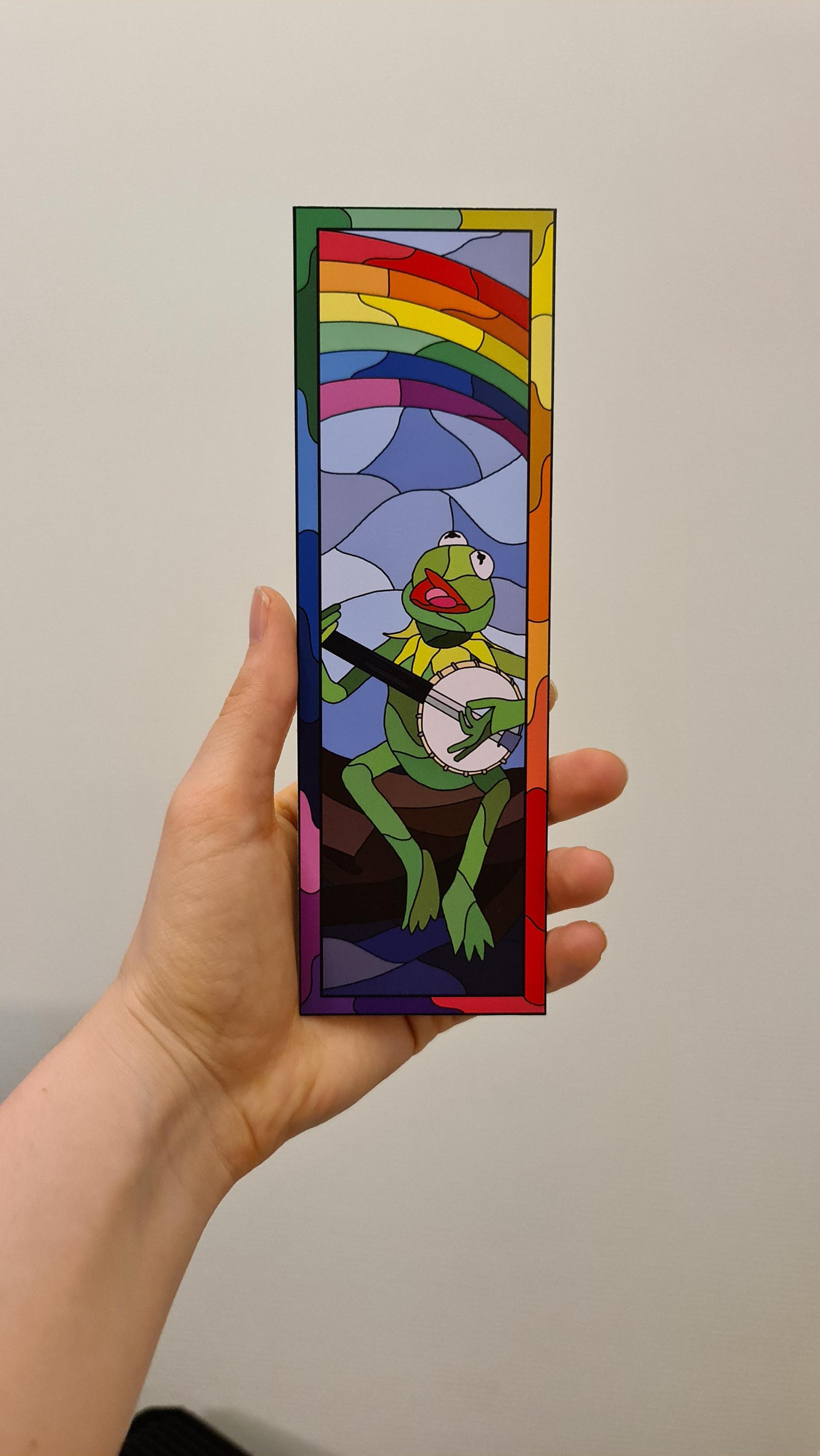 Kermt the Frog Bookmark, Hand Muppet - Etsy