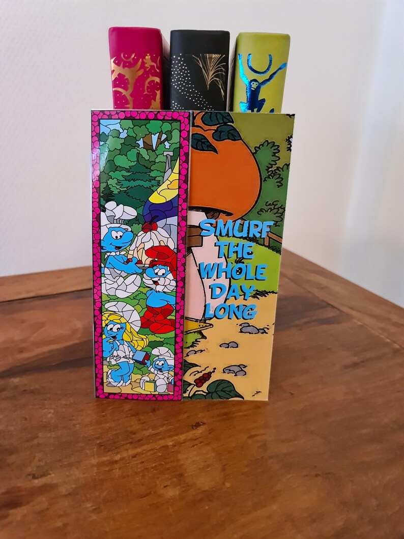 Smurfs Bookmark, Smurfette, Papa Baby Greedy Smurf - Etsy