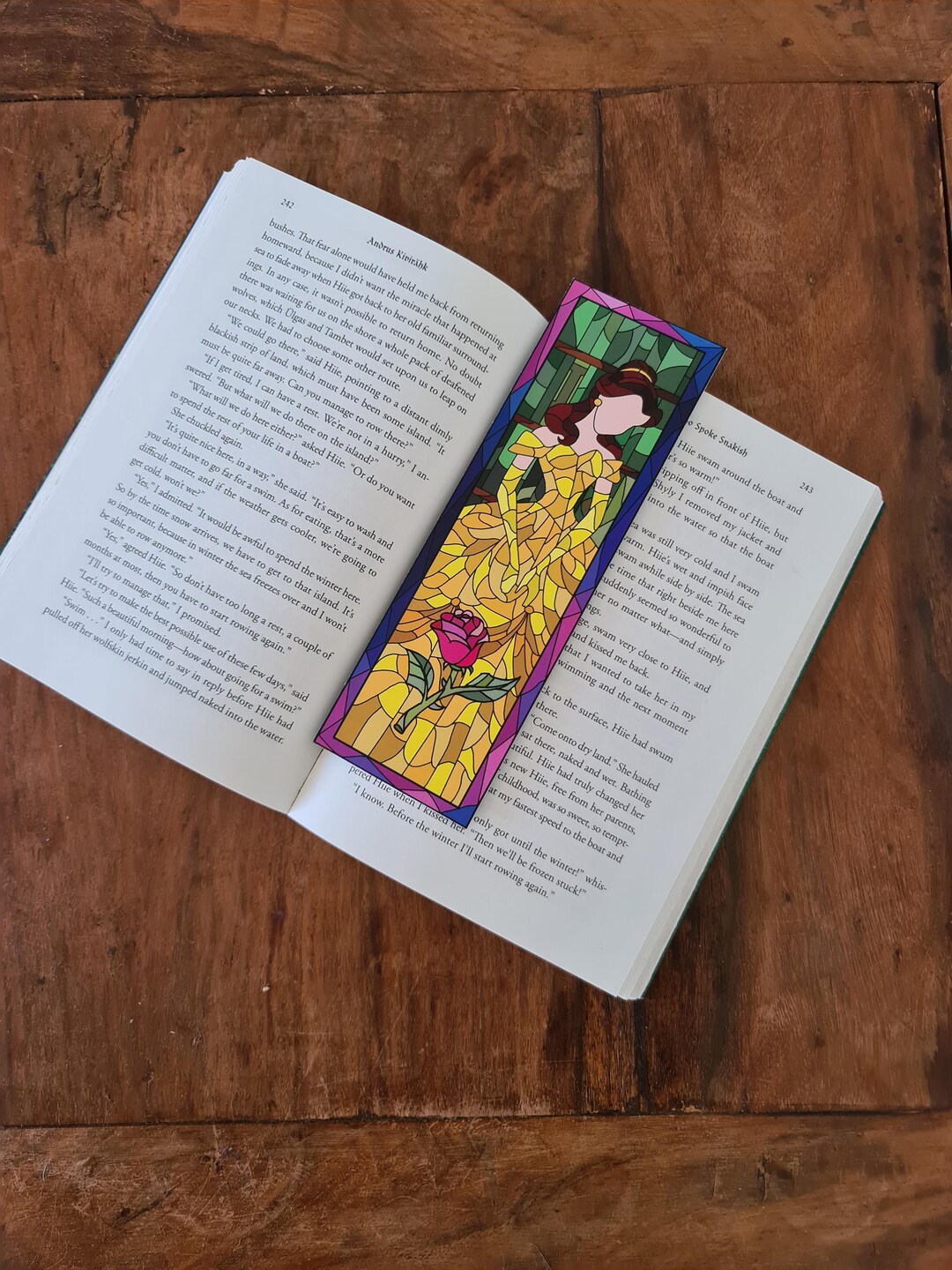 Belle Bookmark, Disney Princess, Beauty and the Beast, Rose - Etsy