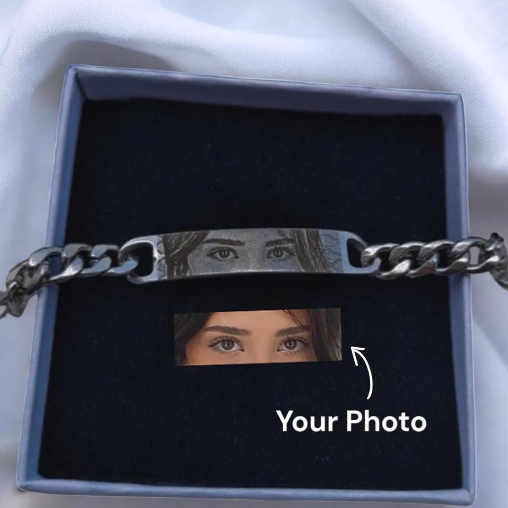 Personalized Human Eye Bracelet | Human Eyes Custom Gift | Engraved ...