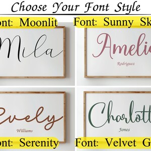 Personalized Baby Name Sign, Custom Nursery Wall Decor, Newborn Name ...