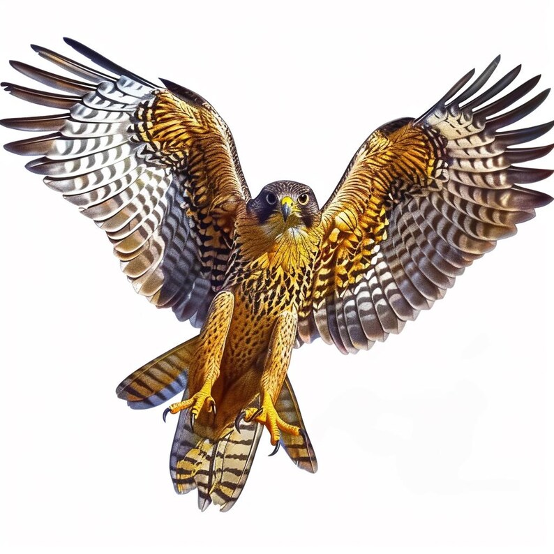 24 Hawk Clipart, Bird of Prey Illustration, Flying Hawk Digital ...
