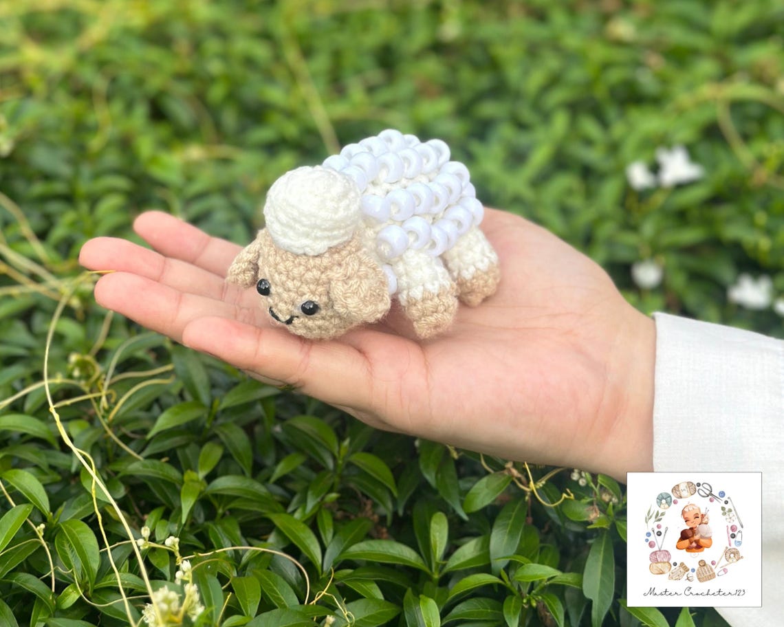 Beaded Fidget Sheep Crochet Pattern, Sheep Crochet Pattern, Crochet ...
