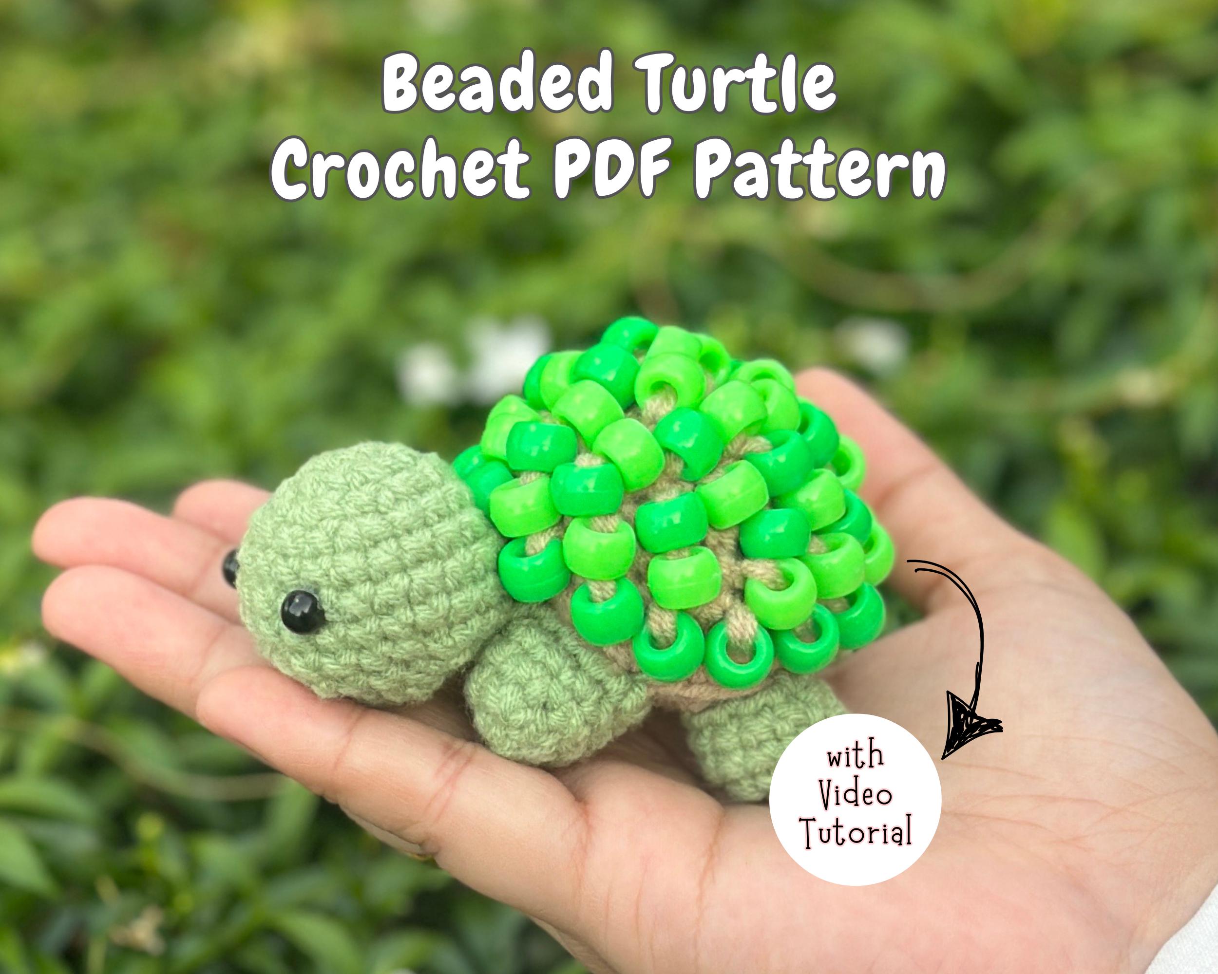 Beaded Fidget Turtle Crochet Pattern, Turtle Crochet Pattern, Crochet ...