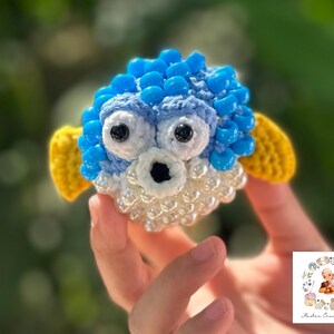 Beaded Fidget Pufferfish Crochet Pattern, Pufferfish Crochet Pattern ...