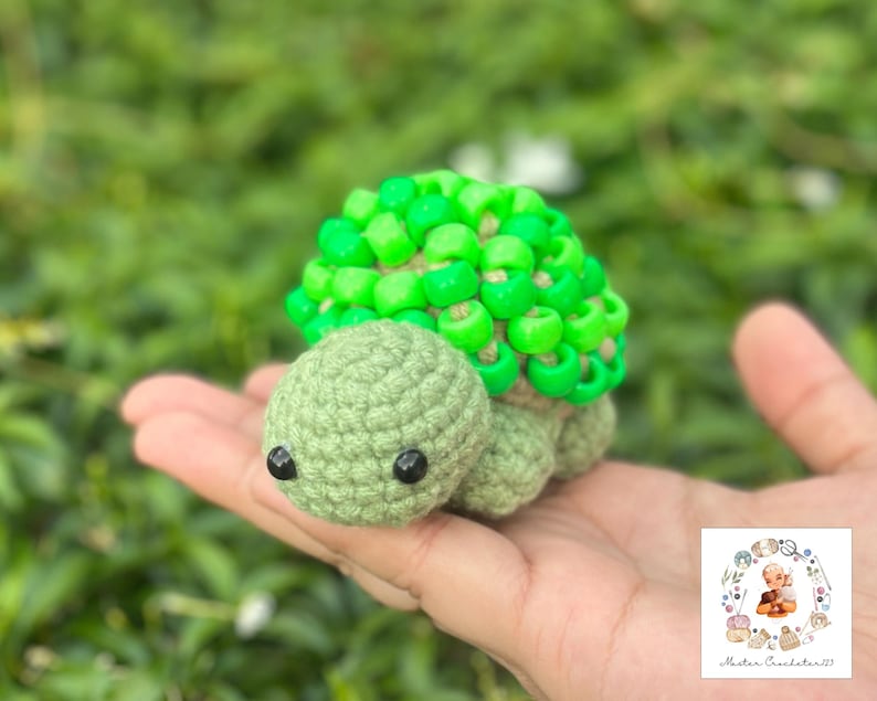 Beaded Fidget Turtle Crochet Pattern, Turtle Crochet Pattern, Crochet ...