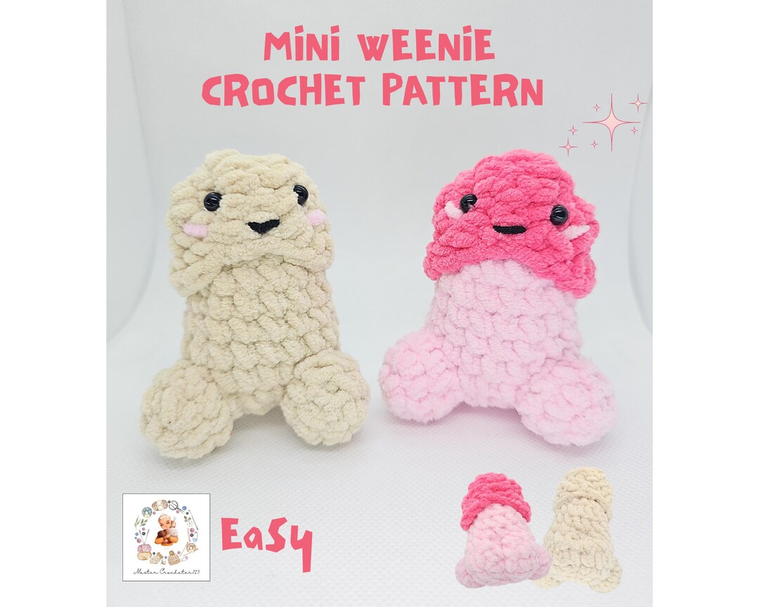 Mini Weenie Crochet Pattern, Weenie Amigurumi Pattern, Weenie Plushie ...