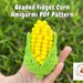 Beaded Fidget Corn Crochet Pattern, Corn Crochet Pattern, Crochet ...