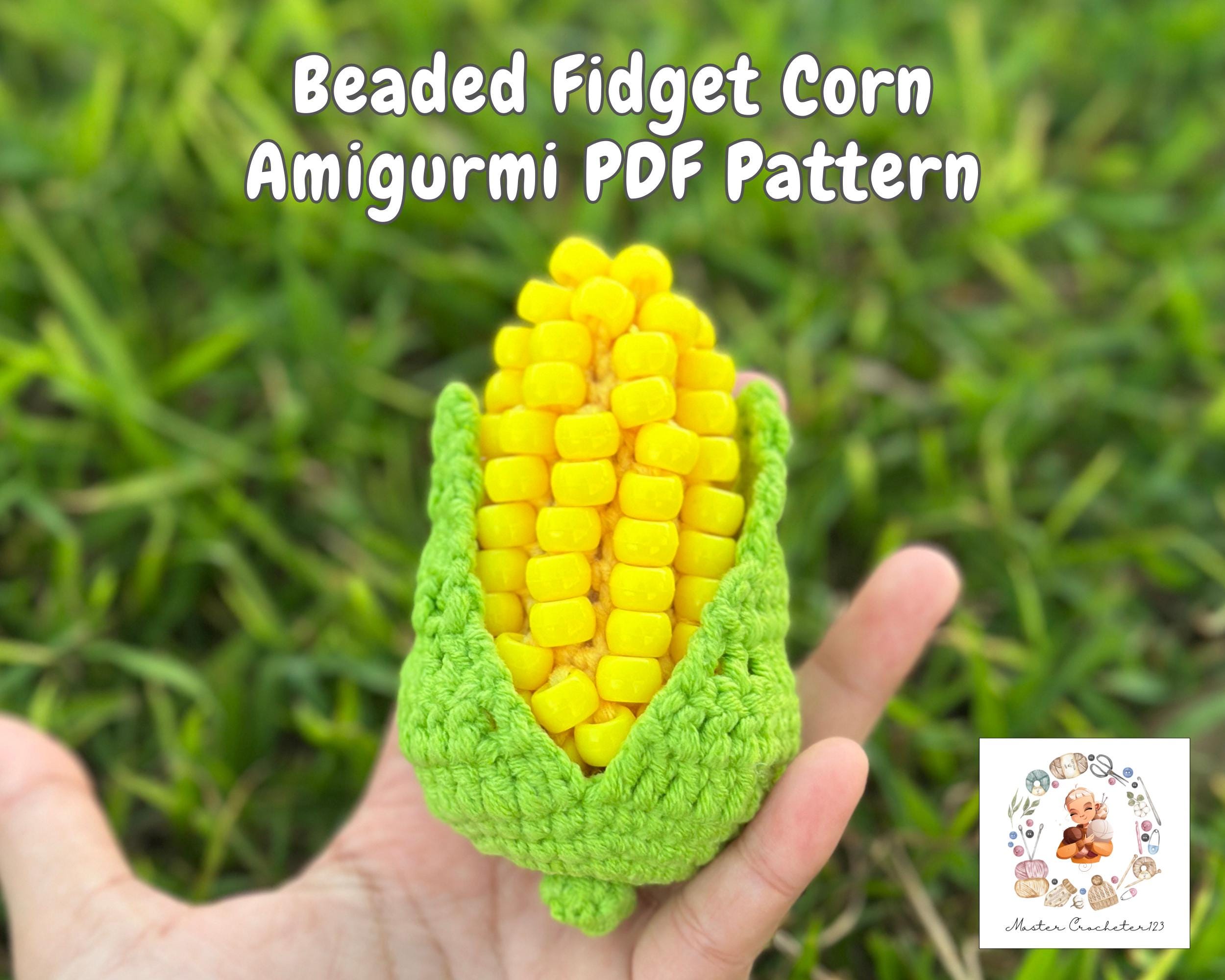 Beaded Fidget Corn Crochet Pattern, Corn Crochet Pattern, Crochet ...