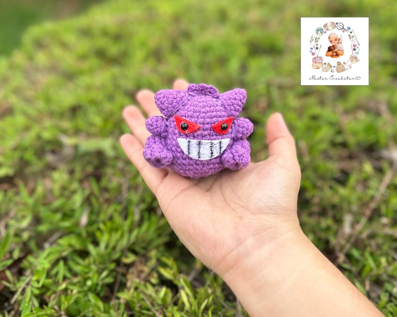 Gengar Crochet Pattern PDF, Beginner Pattern, Downloadable Pdf Crochet ...