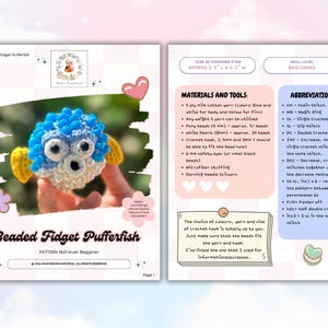 Beaded Fidget Pufferfish Crochet Pattern, Pufferfish Crochet Pattern ...