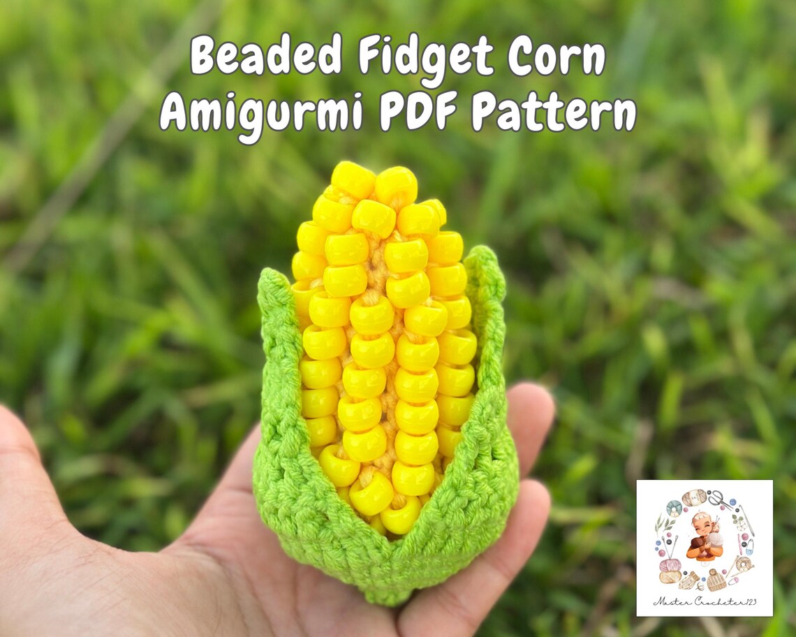 Beaded Fidget Corn Crochet Pattern, Corn Crochet Pattern, Crochet ...