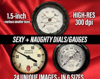 375 Images - Vintage Industrial Steampunk Gauges 1.5in, 1in, 20mm, 15mm ...