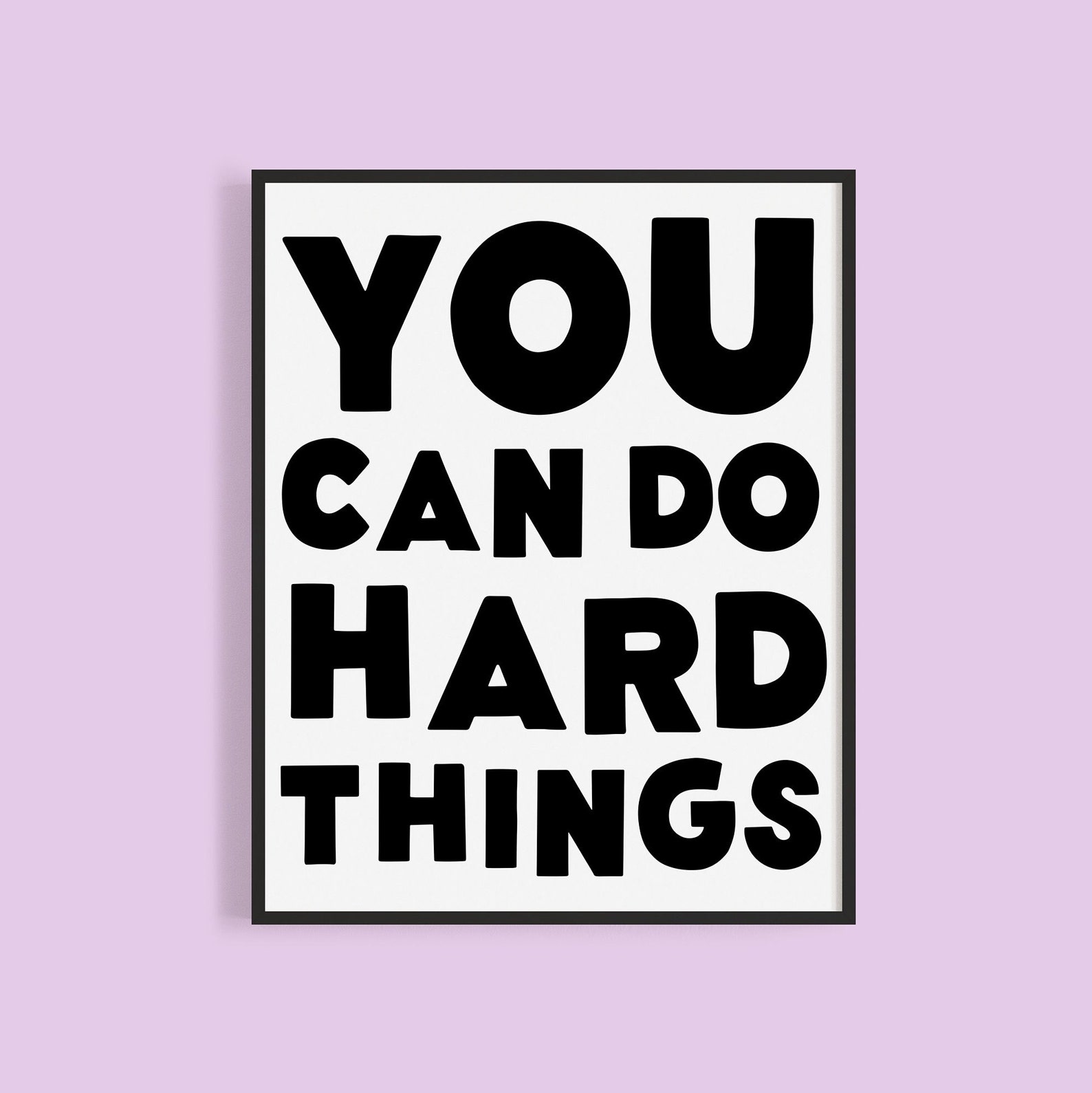 You Can Do Hard Things Quote Funky Inspirational Wall Art Instant Download You Can Do Hard ...