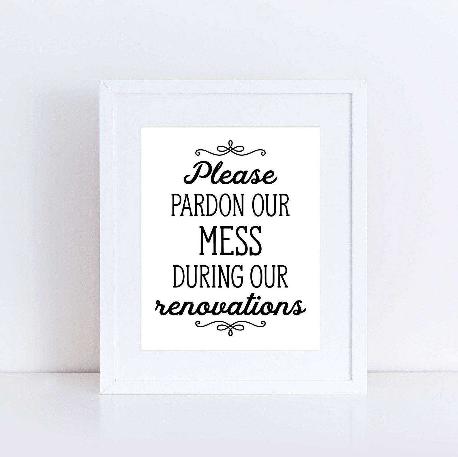 Pardon Our Mess During Renovations Sign (digital Download) - Etsy