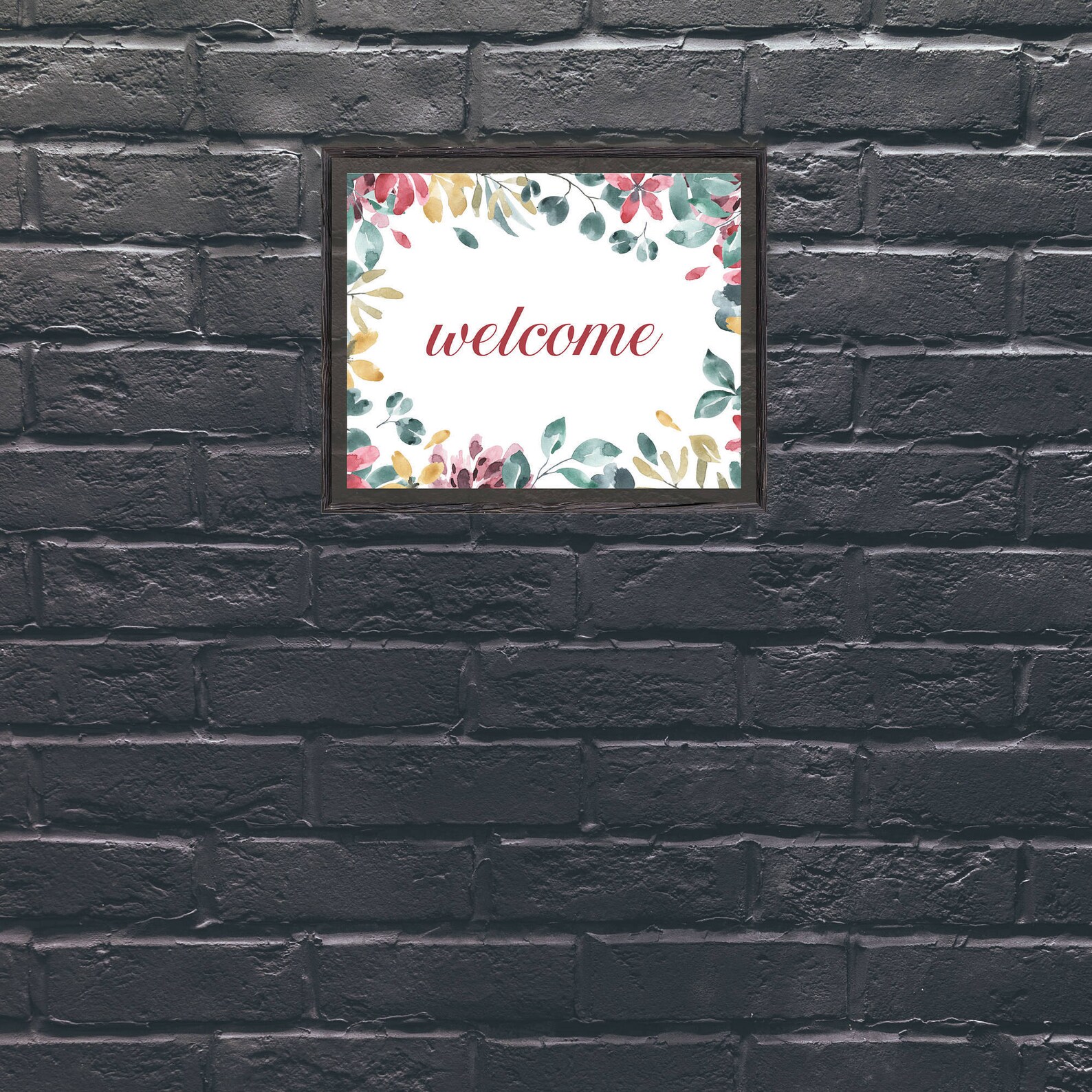 Floral Welcome PRINTABLE Wall Art, Wedding Signage, Pretty Guest Room ...