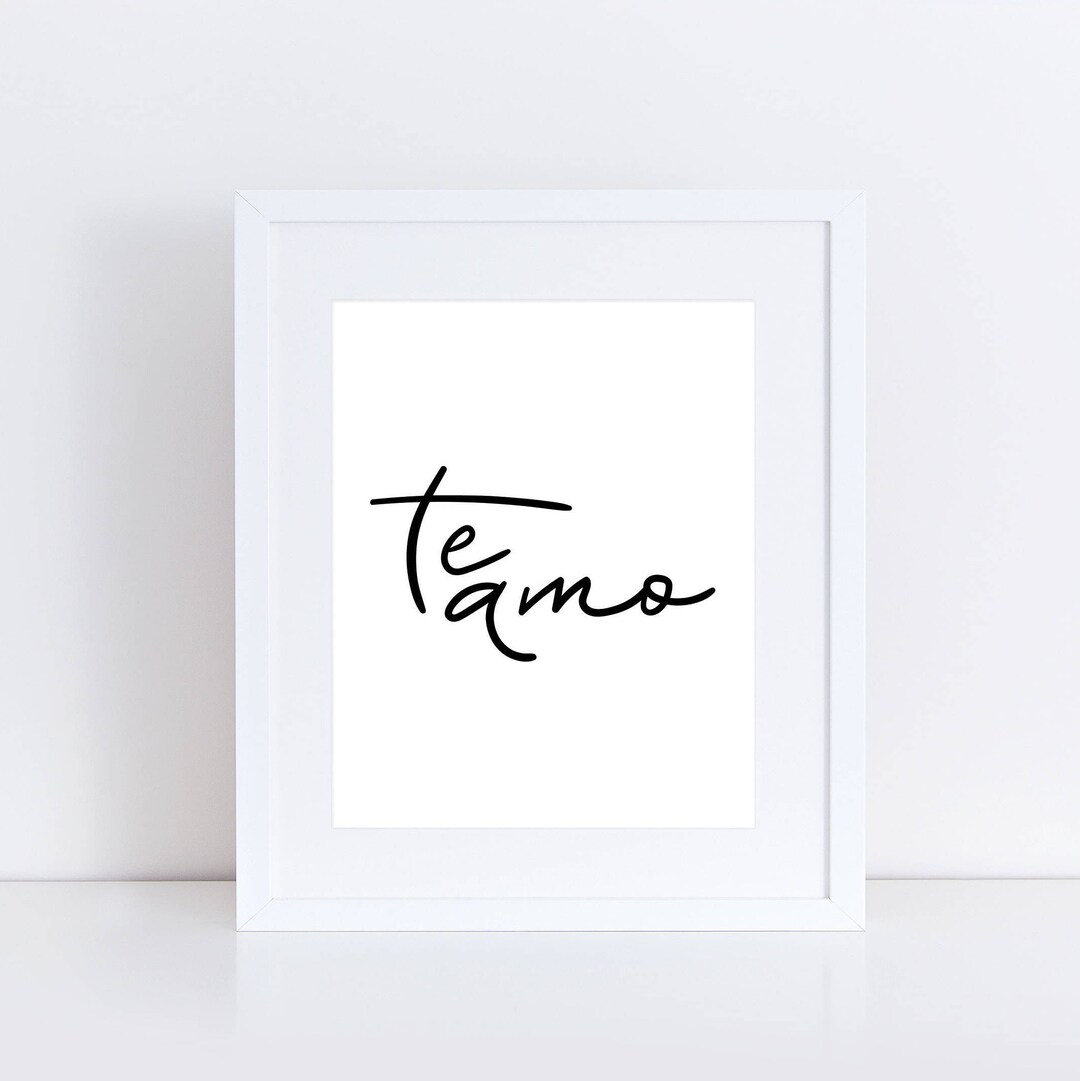 Printable Te Amo Sign, I Love You in Spanish PRINTABLE Art, Spanish ...