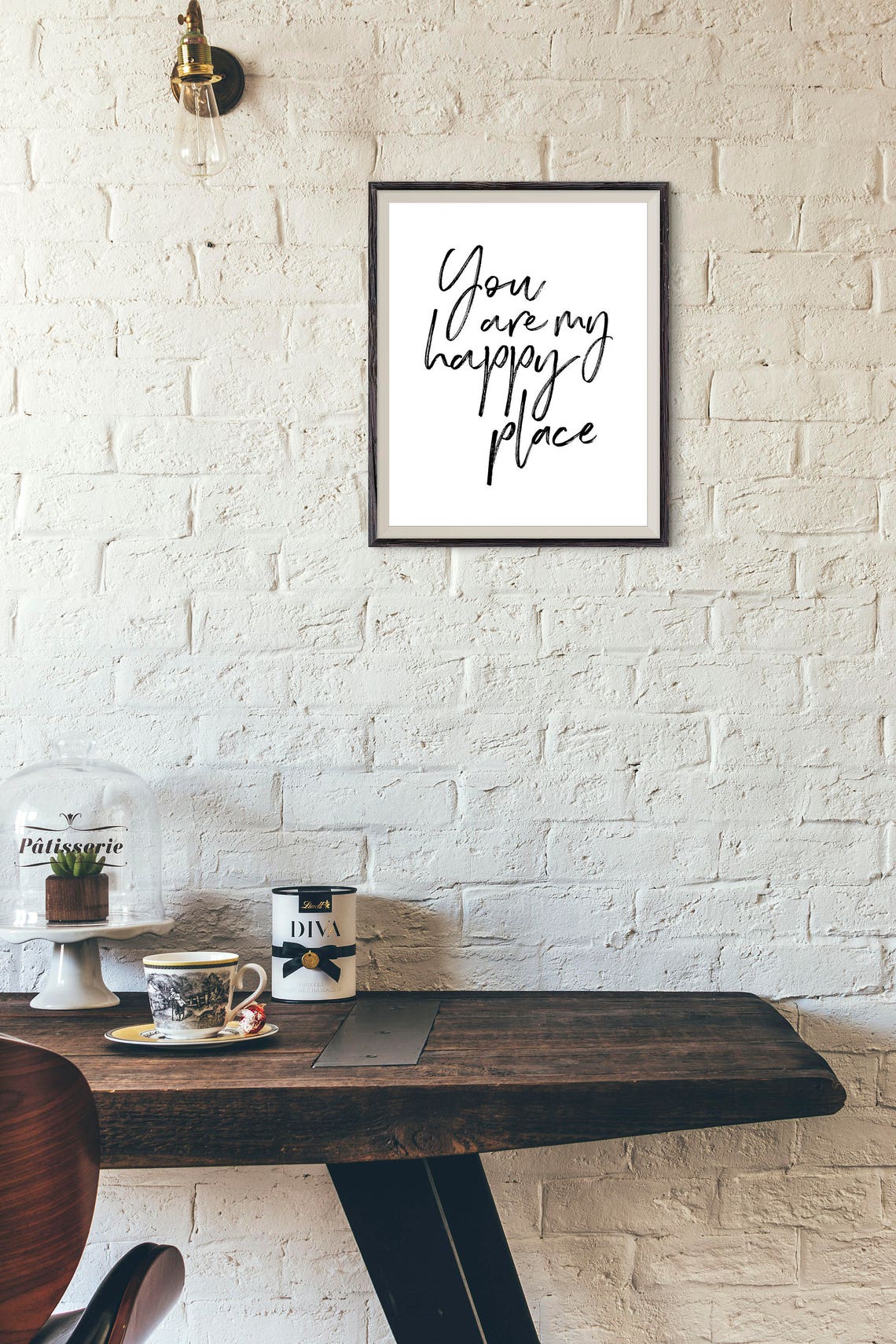 You Are My Happy Place Print: Modern Marriage Quote (digital Download ...