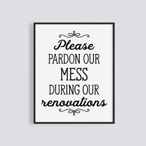 Pardon Our Construction Sign - Etsy