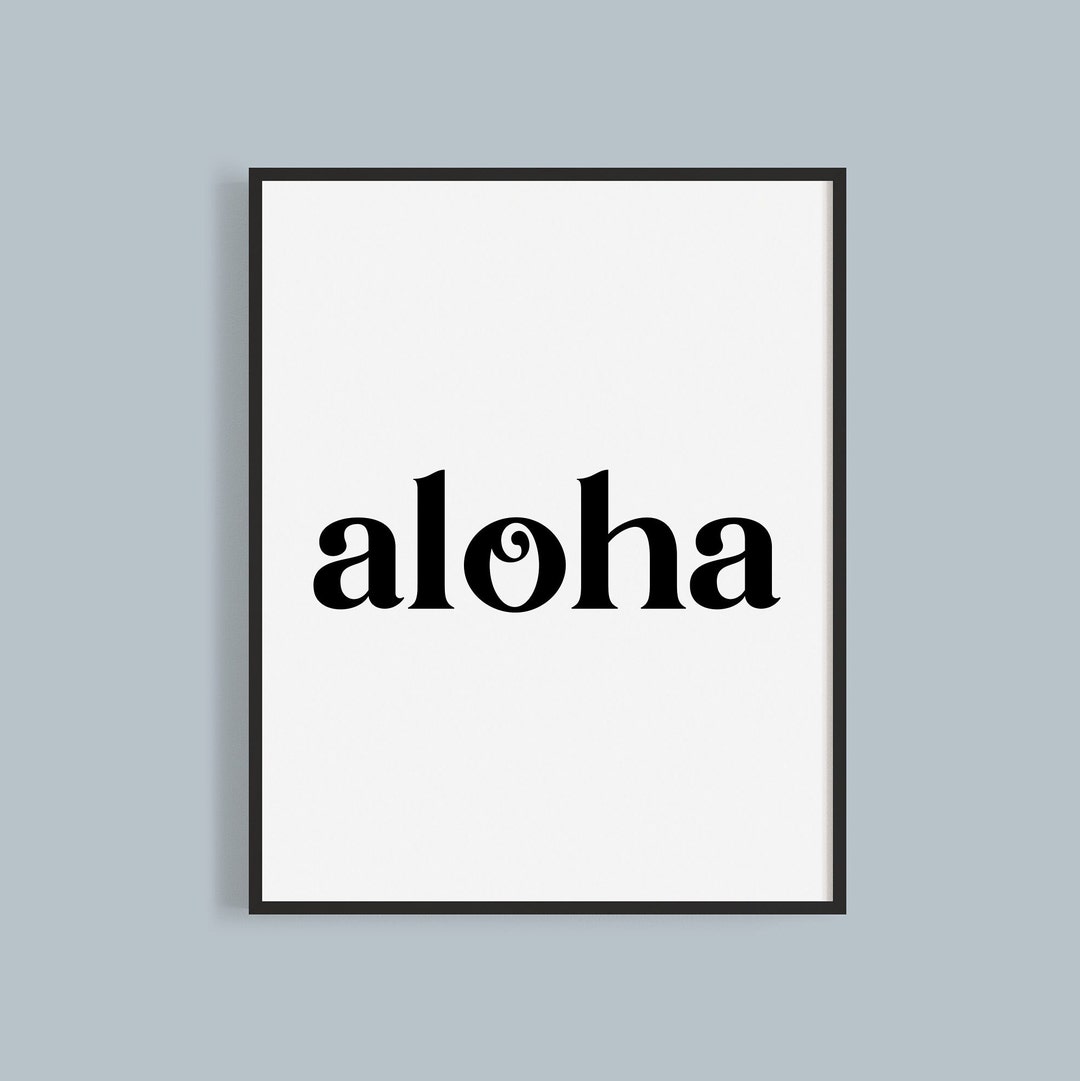 Aloha PRINTABLE Wall Art Aloha Instant Download Hawaiian Greeting Beach ...