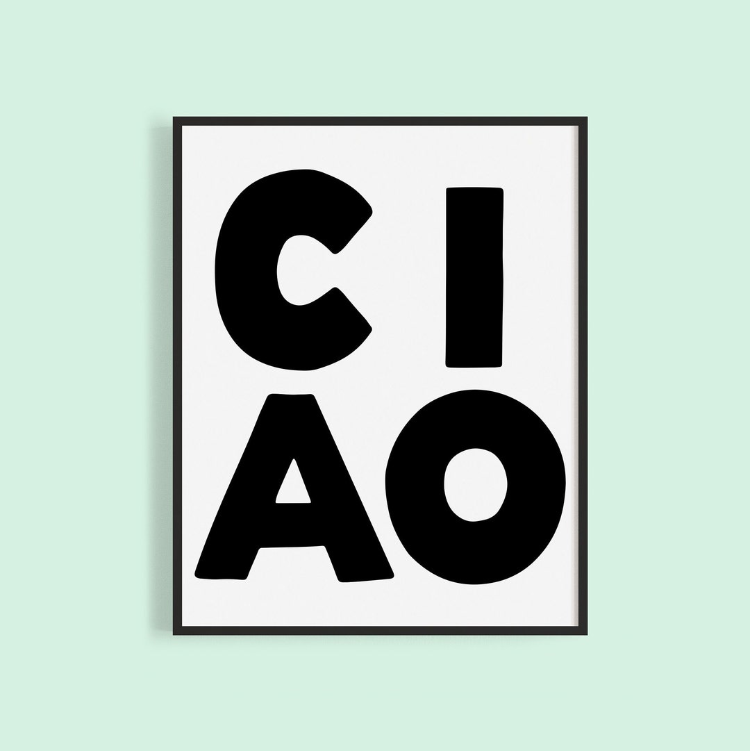 PRINTABLE Ciao Sign Italian Digital Download Ciao Art Instant Download ...
