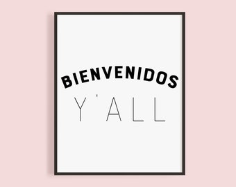 Welcome Sign (bilingual) - Etsy