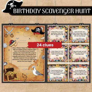 24 Rhyming Riddle Clues Birthday Scavenger Hunt Printable for Young ...